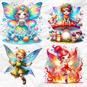 Fairy Clipart PNG, Magical Fairy Illustrations, Cute Fairy Graphics ...