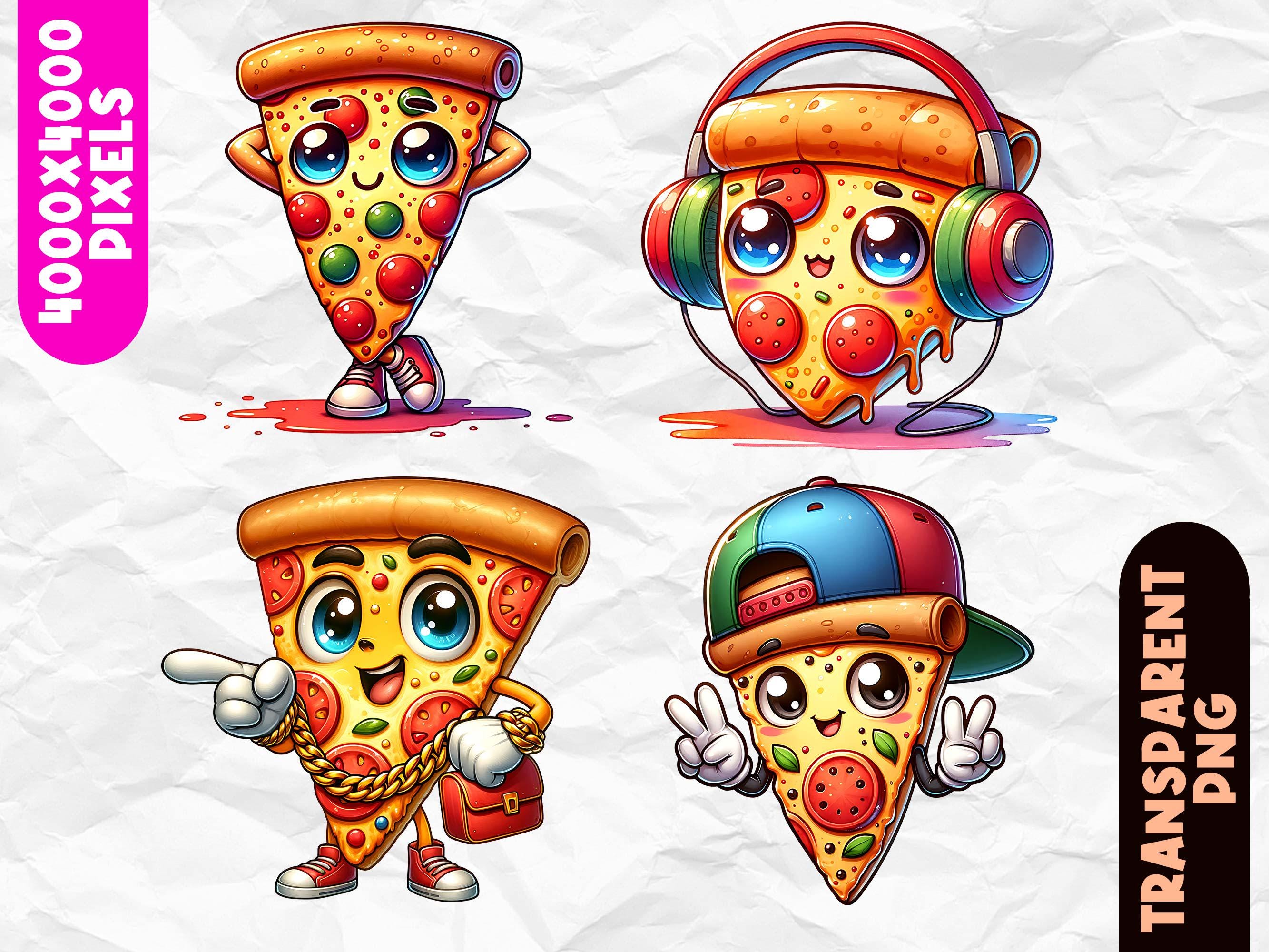 Cute Pizza Clipart, Fun Pizza Art PNG, Funny Pizza Graphics, Pizza ...