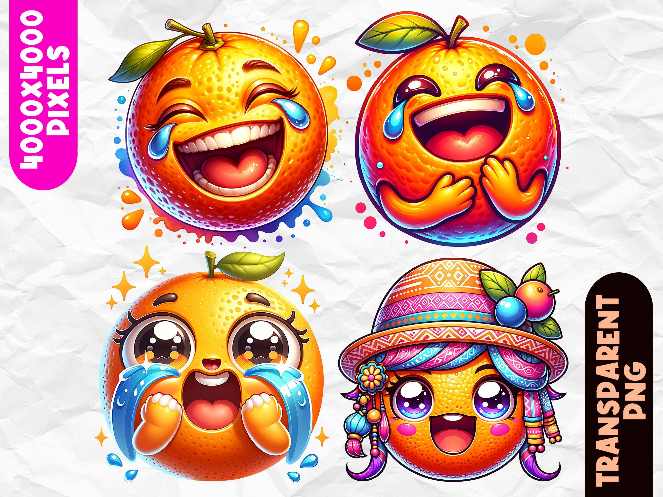 Laughing Orange Clipart, Cute Orange Graphics, Fruit Illustrations ...