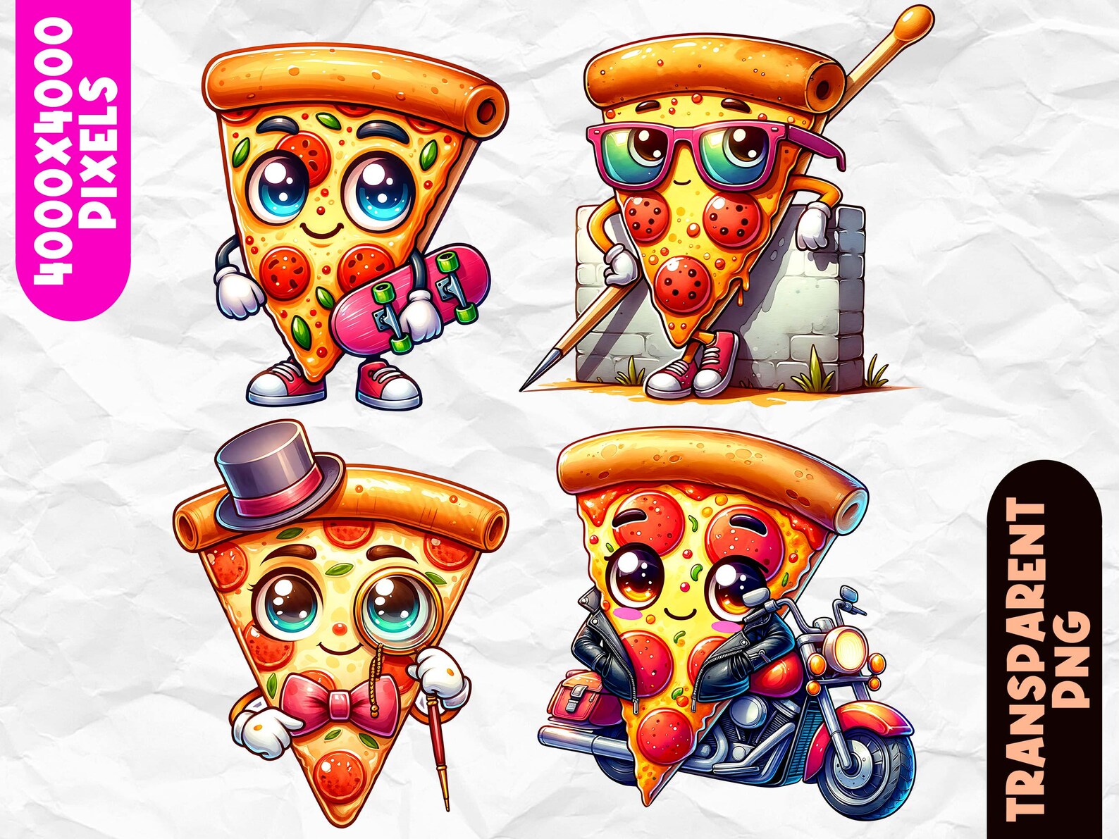 Cute Pizza Clipart, Fun Pizza Art PNG, Funny Pizza Graphics, Pizza ...