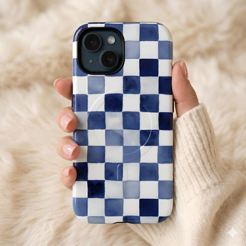 Checkered Mag Safe Case - Etsy