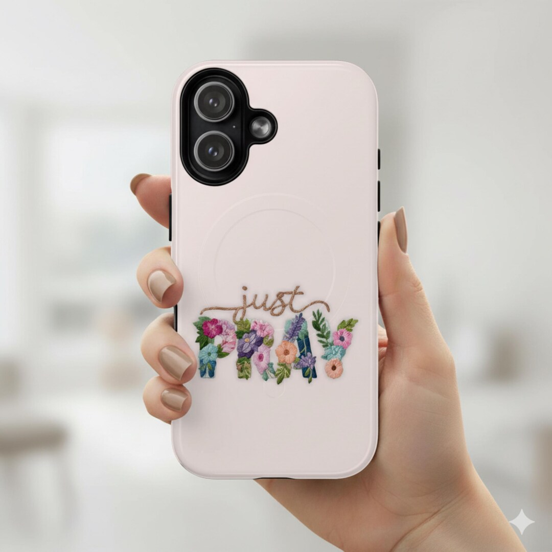 Just Pray Floral iPhone Case, Magsafe Compatible, Christian Faith - Etsy UK