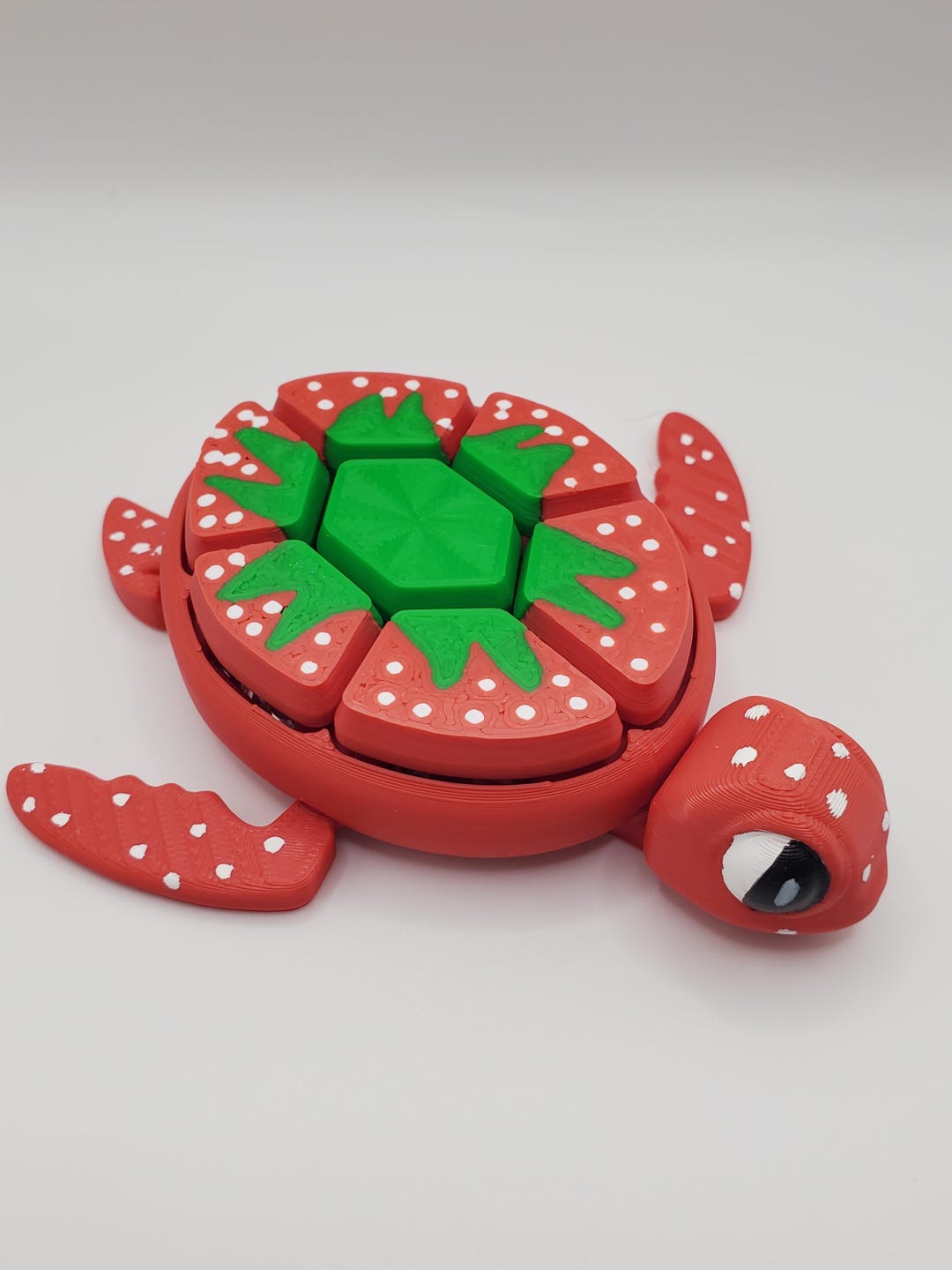 Fidget Clicky Turtle Strawberry / Sensory Toy, Stim Adhd Anxiety Fidget ...