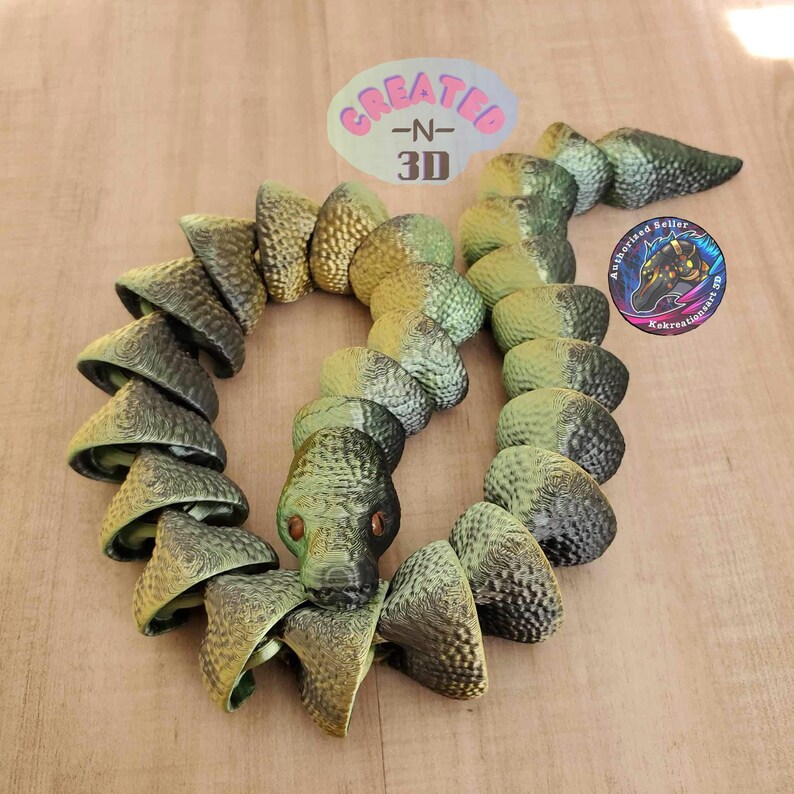 Articulated Ball Python 3d Printed Pet Snake 24 Inches 2feet - Etsy