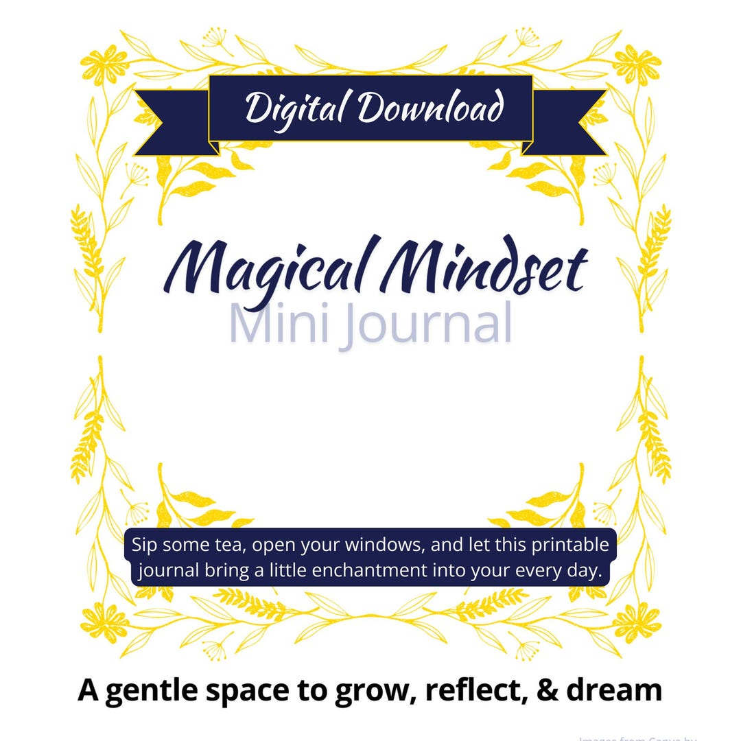 Magical Mindset Mini Journal | Printable Bundle for Mindful Moments ...