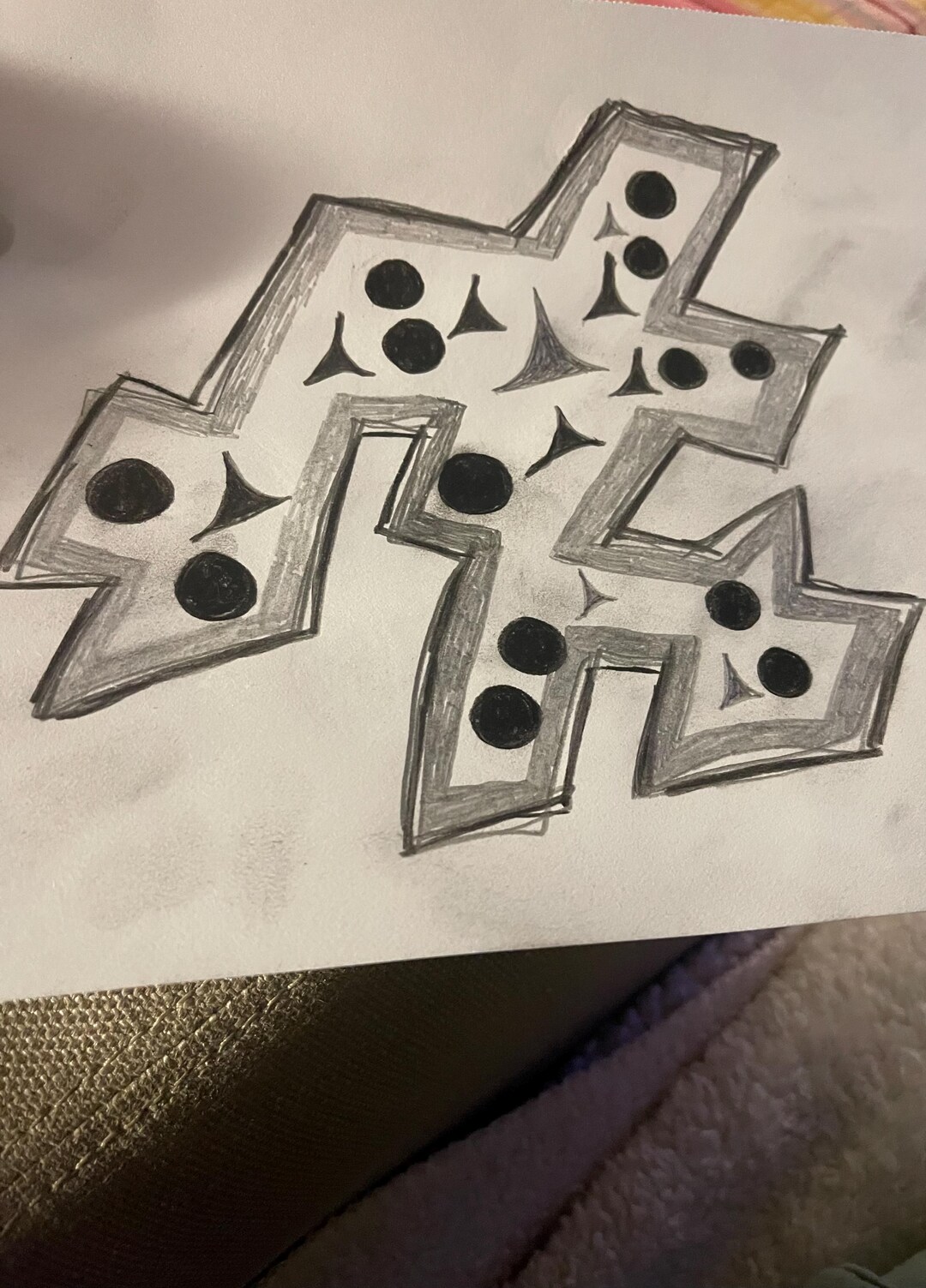 Crazy Shapes Pencil Drawing - Etsy