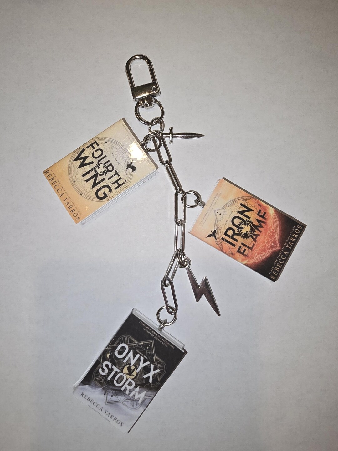 Empyrean Series, Fourth Wing, Iron Flame, Onyx Storm Keychain. - Etsy
