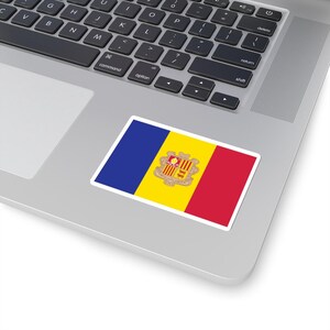 Andorra Flag Travel Sticker - Kiss-cut Stickers, Travel Decal, Luggage ...