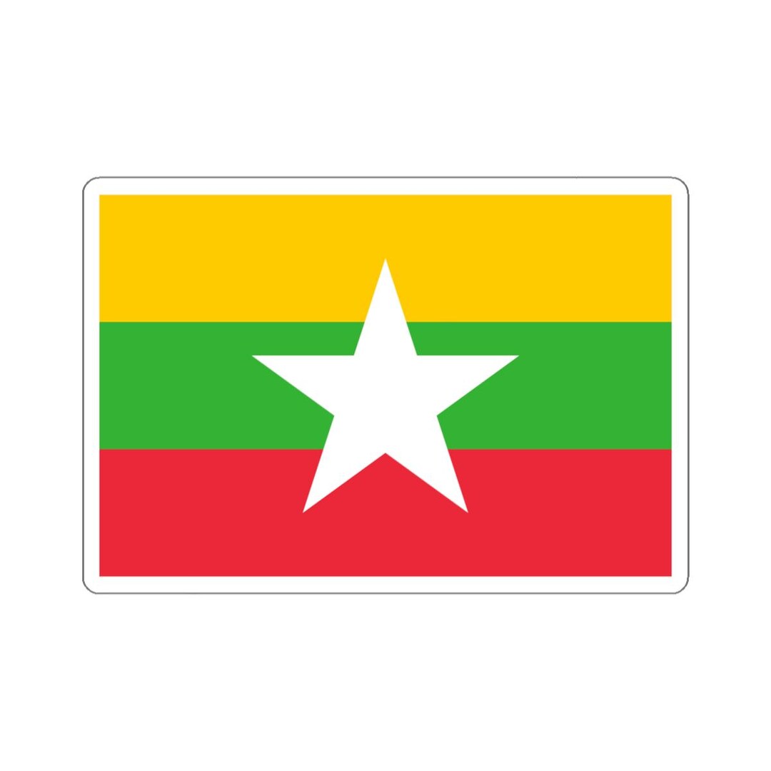Myanmar Flag Travel Sticker - Kiss-cut Stickers, Decal, Luggage Tag ...