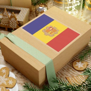 Andorra Flag Travel Sticker - Kiss-cut Stickers, Travel Decal, Luggage ...