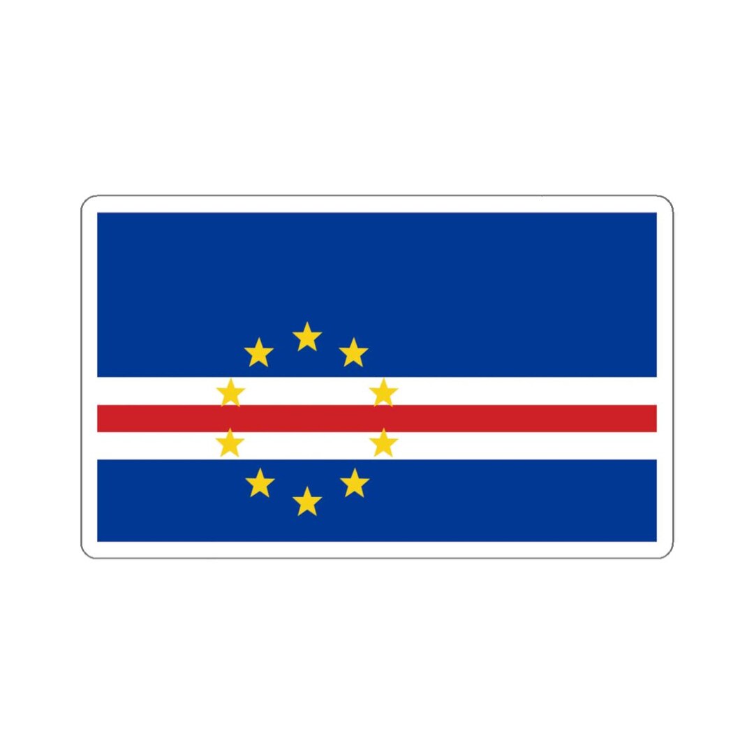 Cabo Verde Flag Travel Sticker - Kiss-cut Stickers for Laptops, Water ...
