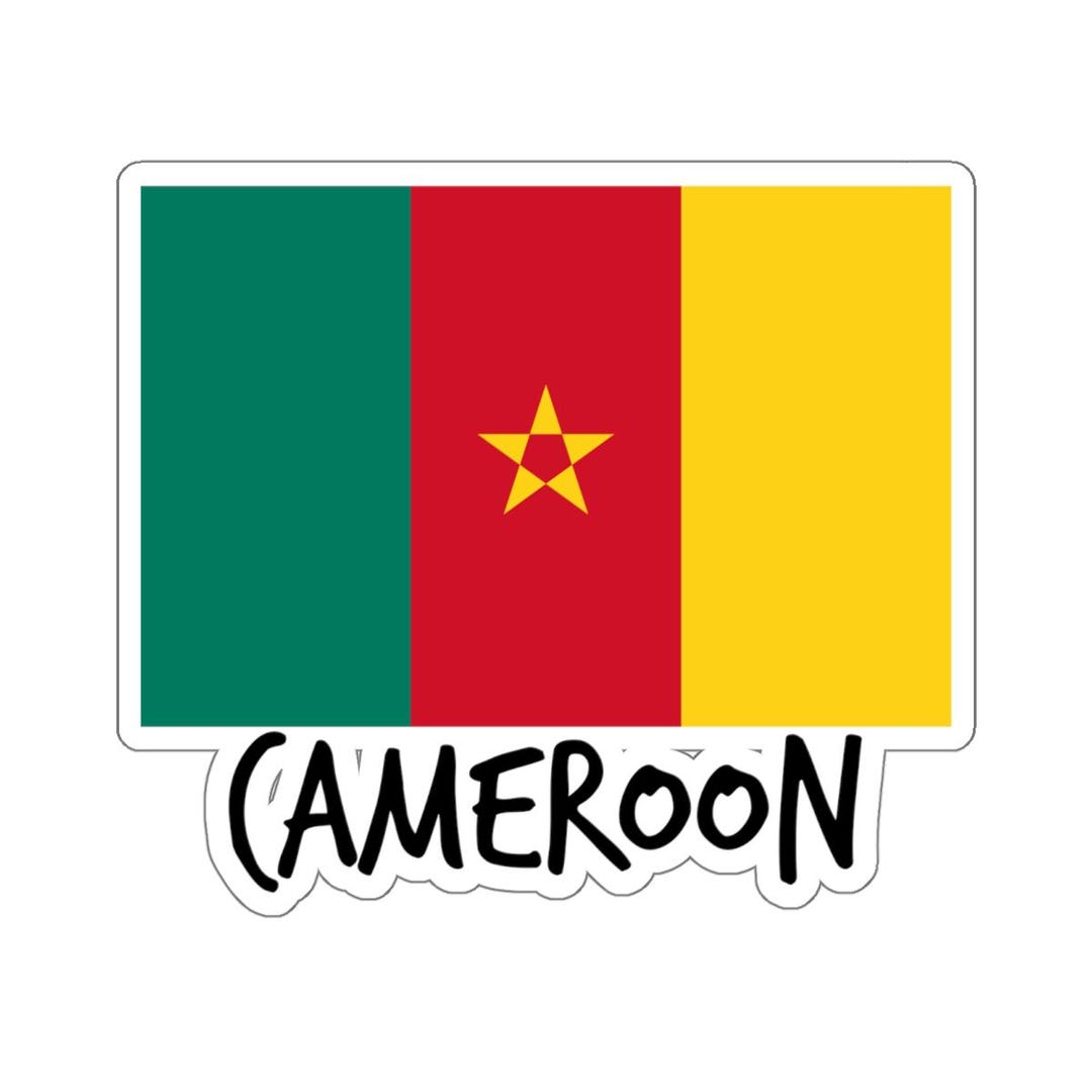 Cameroon Flag Travel Sticker - Kiss-cut Stickers, Luggage Sticker ...