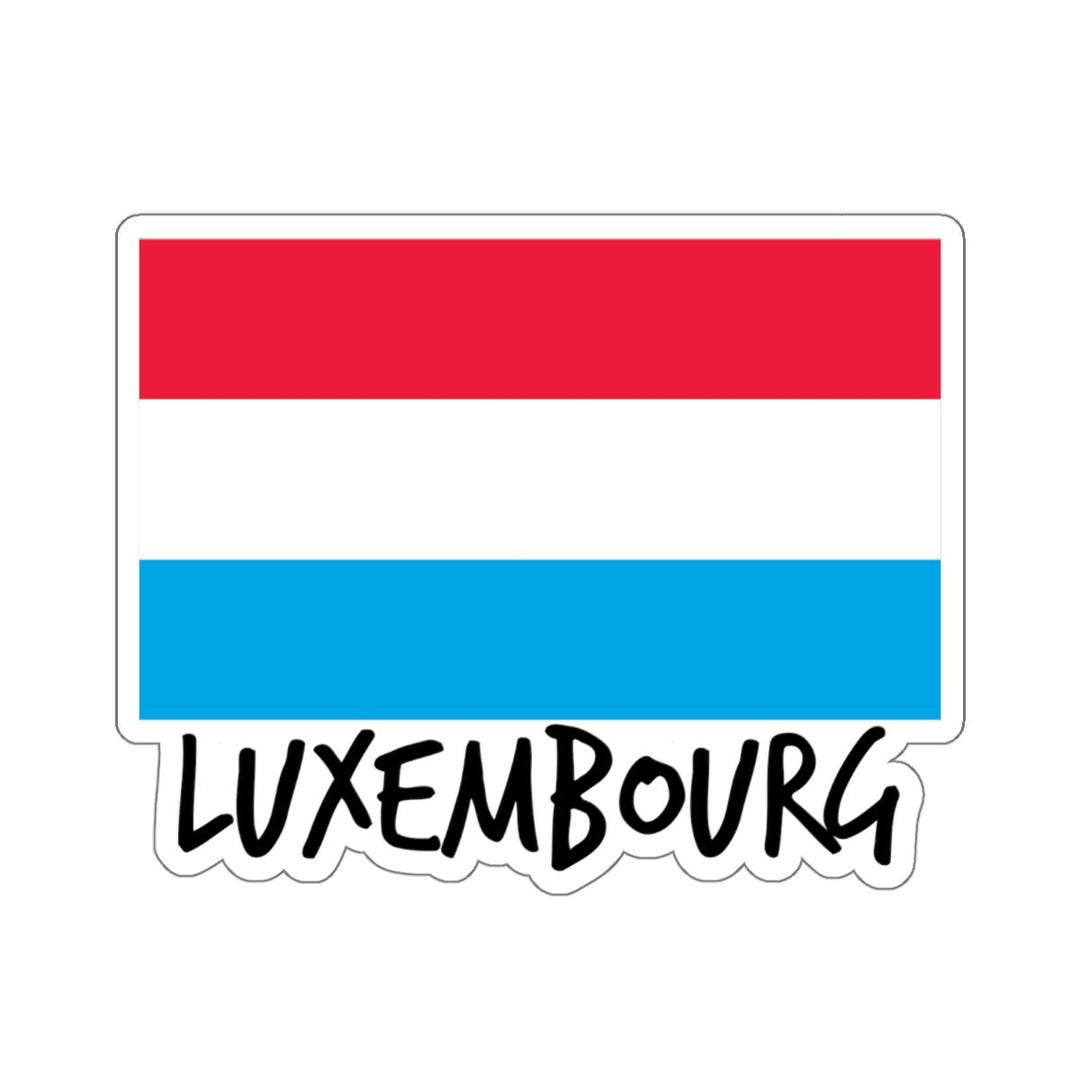 Luxembourg Flag Travel Sticker - Kiss-cut Sticker, Travel Stickers ...
