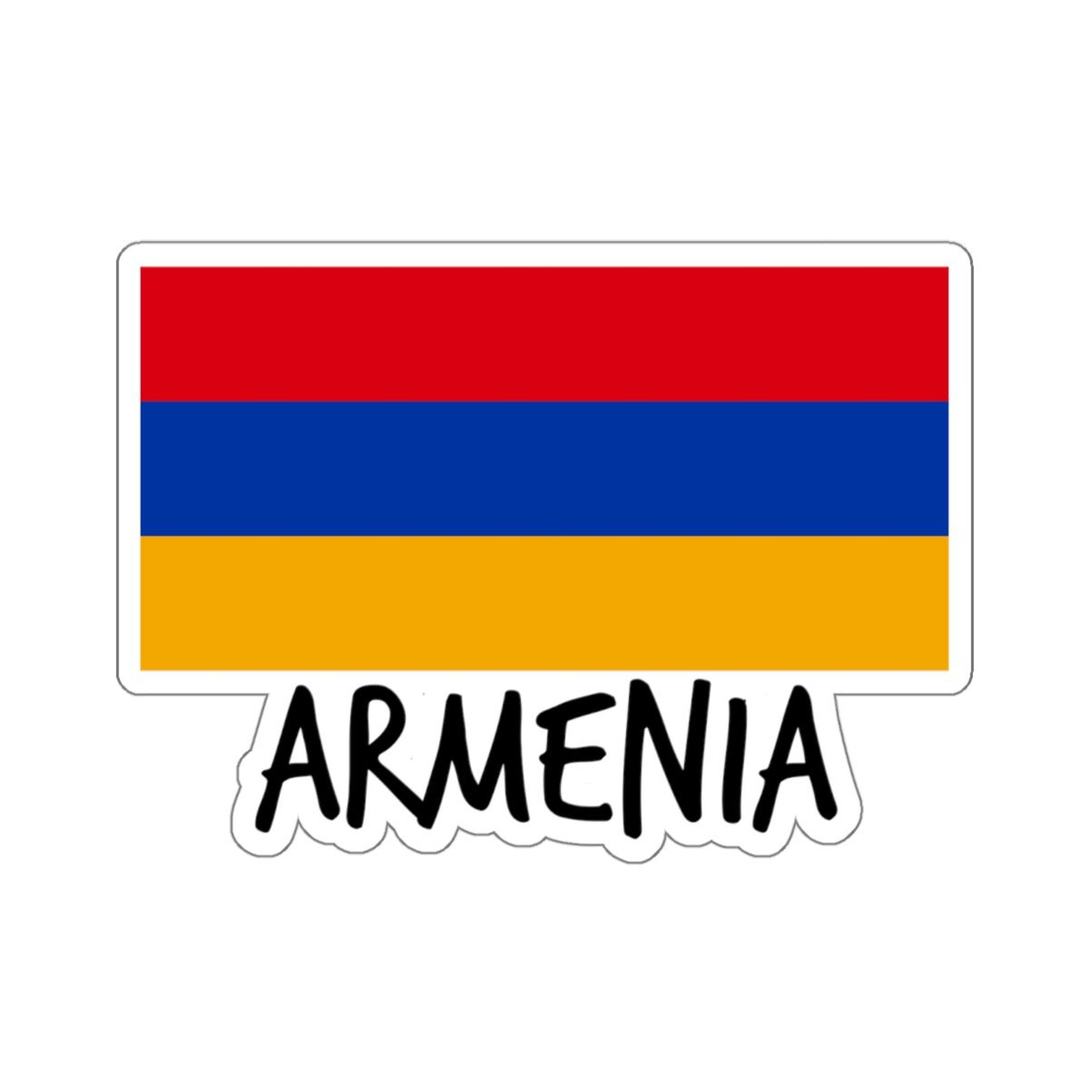 Armenia Flag Travel Sticker - Kiss-cut Stickers, Travel Decal, Laptop ...