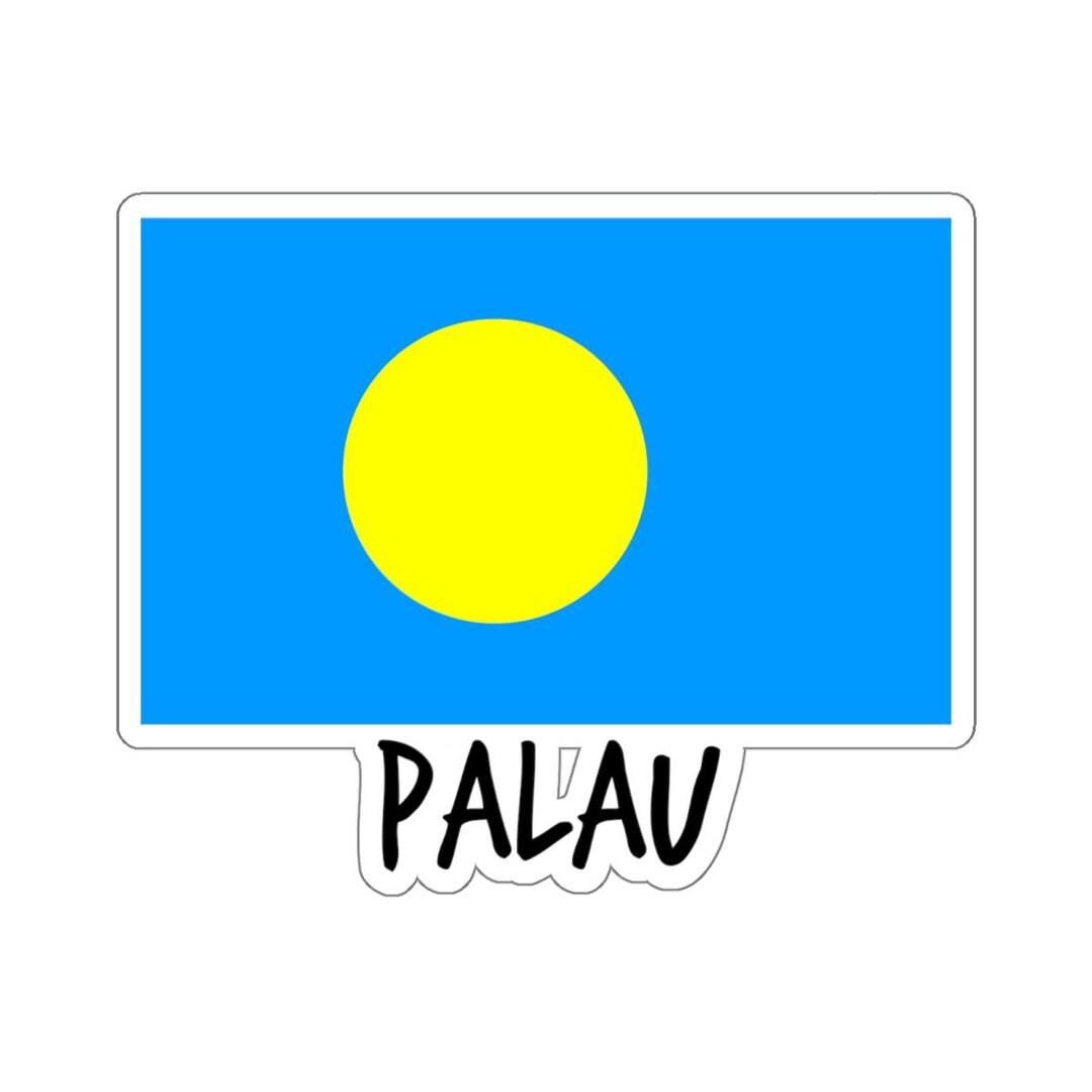 Palau Flag Travel Sticker - Kiss-cut Stickers, Laptop Decal, Water ...