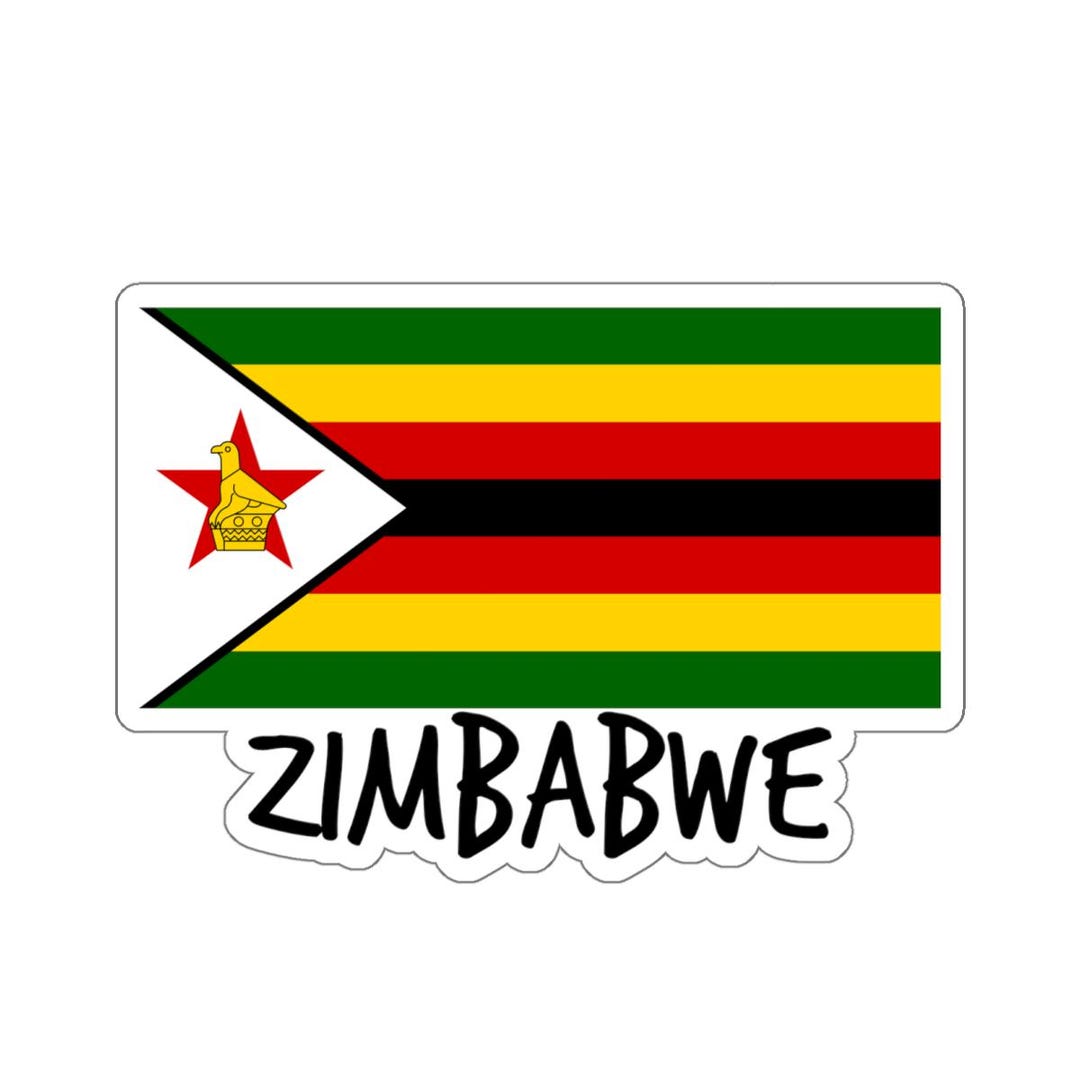 Zimbabwe Flag Travel Sticker, National Pride Sticker, Vinyl Travel ...