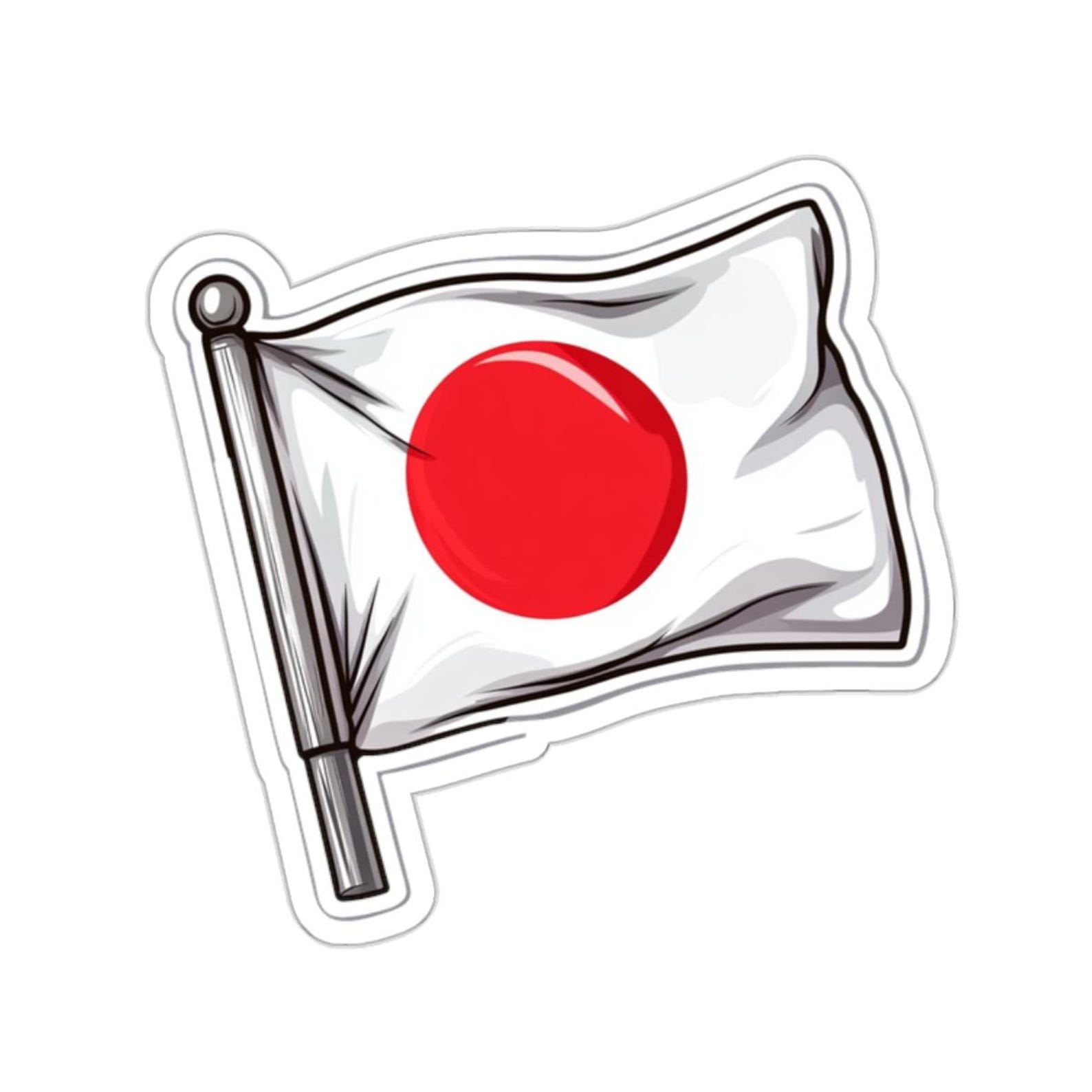 Japan Flag Travel Sticker - Kiss-cut Stickers, Japanese Flag Decal ...