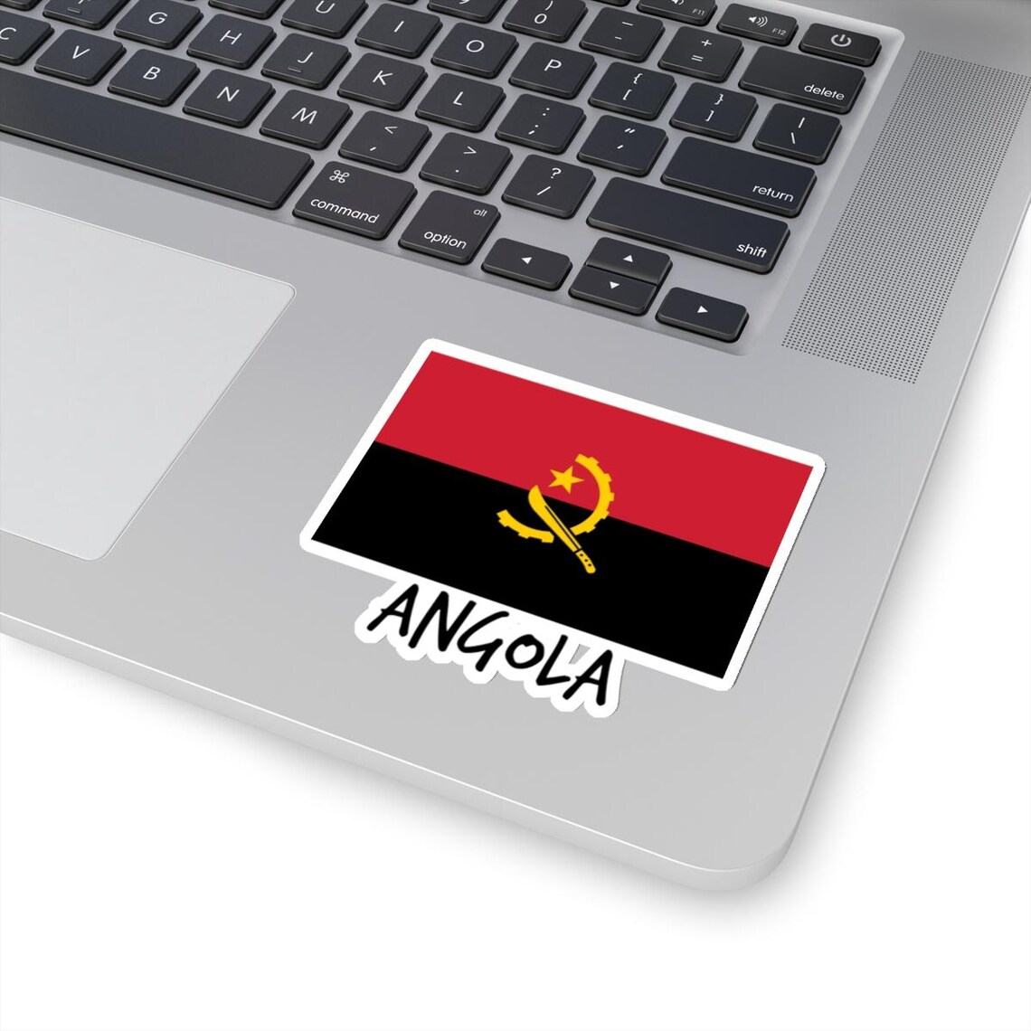 Angola Flag Travel Sticker - Kiss-cut Stickers, Scrapbook Decal, Laptop ...