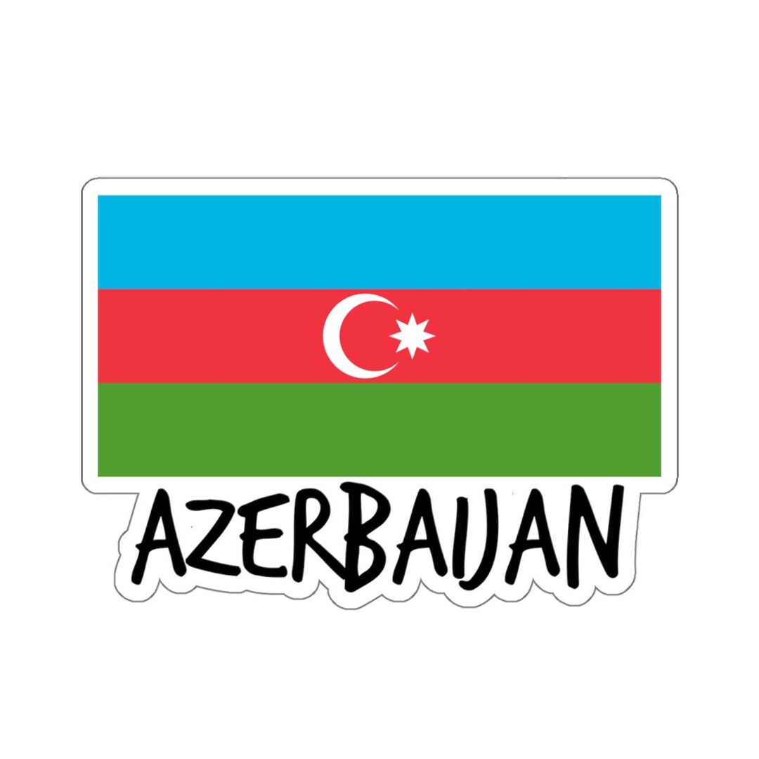 Azerbaijan Flag Travel Sticker - Kiss-cut Stickers, Bumper Sticker ...
