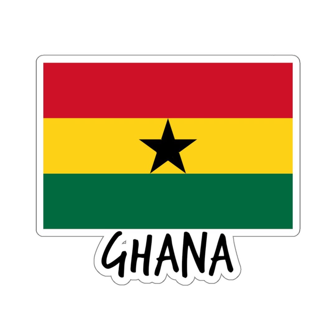 Ghana Flag Travel Sticker - Kiss-cut Stickers, Decal, Laptop Sticker ...