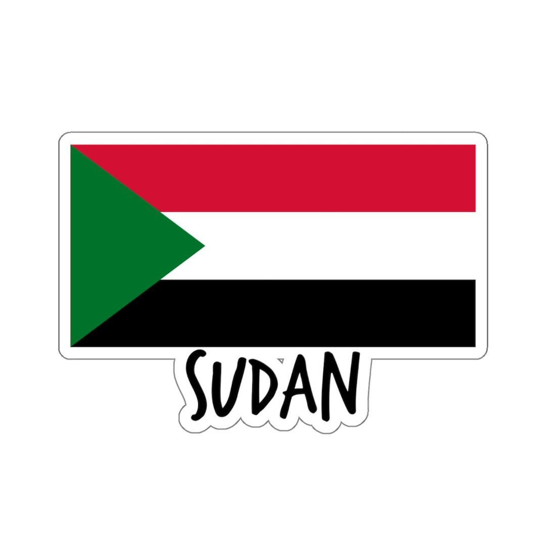 Sudan Flag Travel Sticker - Kiss-cut Stickers, Decorative Sticker ...
