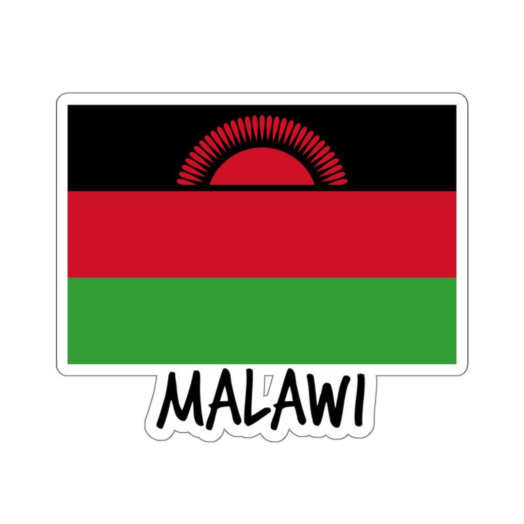 Malawi Flag Travel Sticker - Kiss-cut Stickers, Scrapbook Decal, Laptop ...