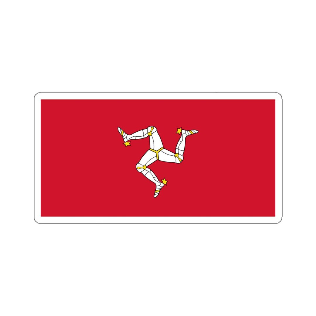 Isle of Mann Flag Travel Sticker - Kiss-cut Stickers for Laptops, Water ...