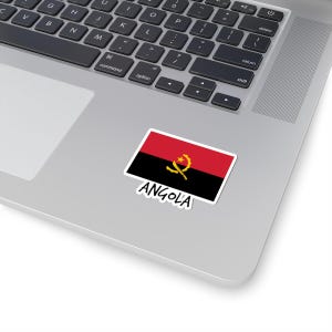 Angola Flag Travel Sticker - Kiss-cut Stickers, Scrapbook Decal, Laptop ...