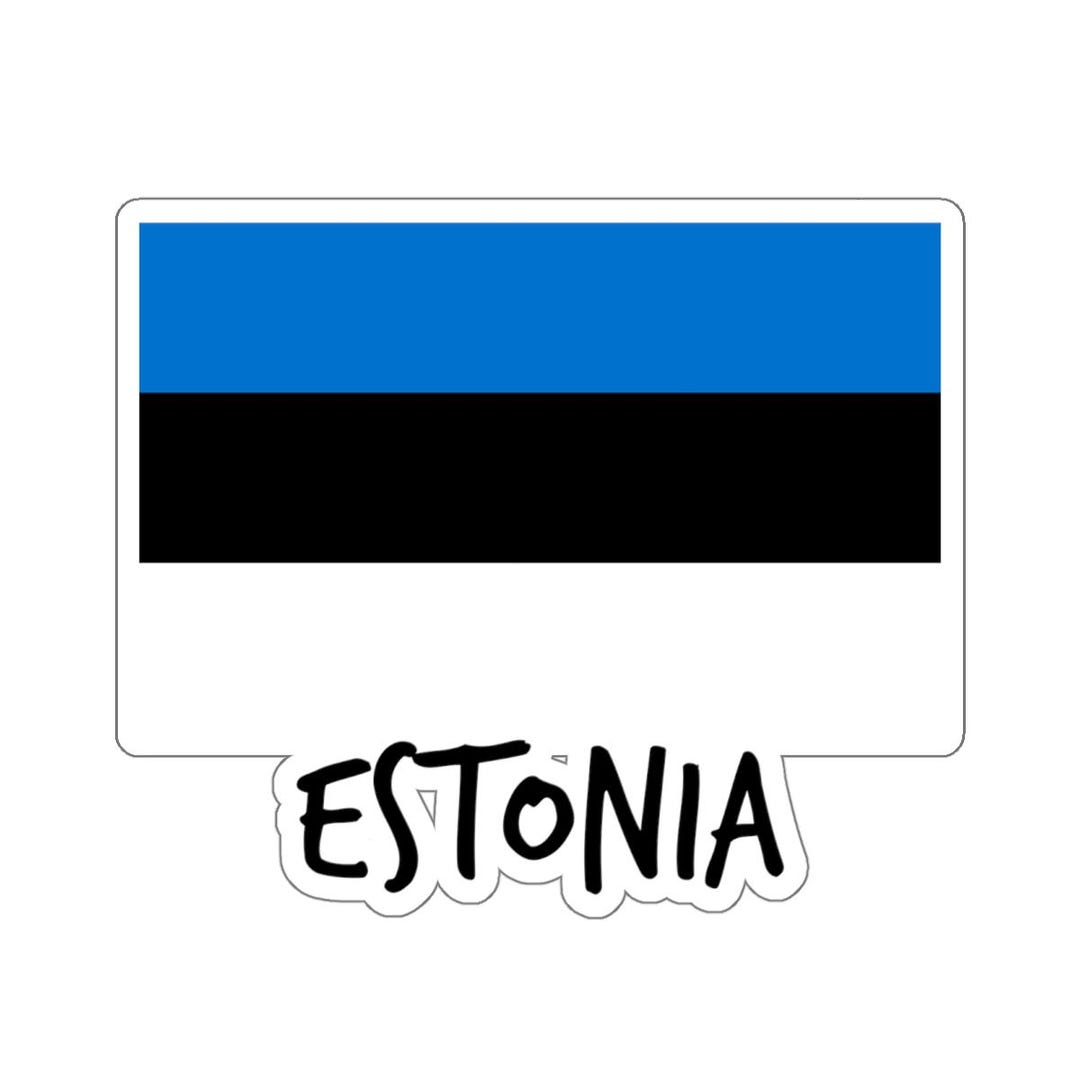 Estonia Flag Travel Sticker - Kiss-cut Stickers, Laptop Decal, Travel ...