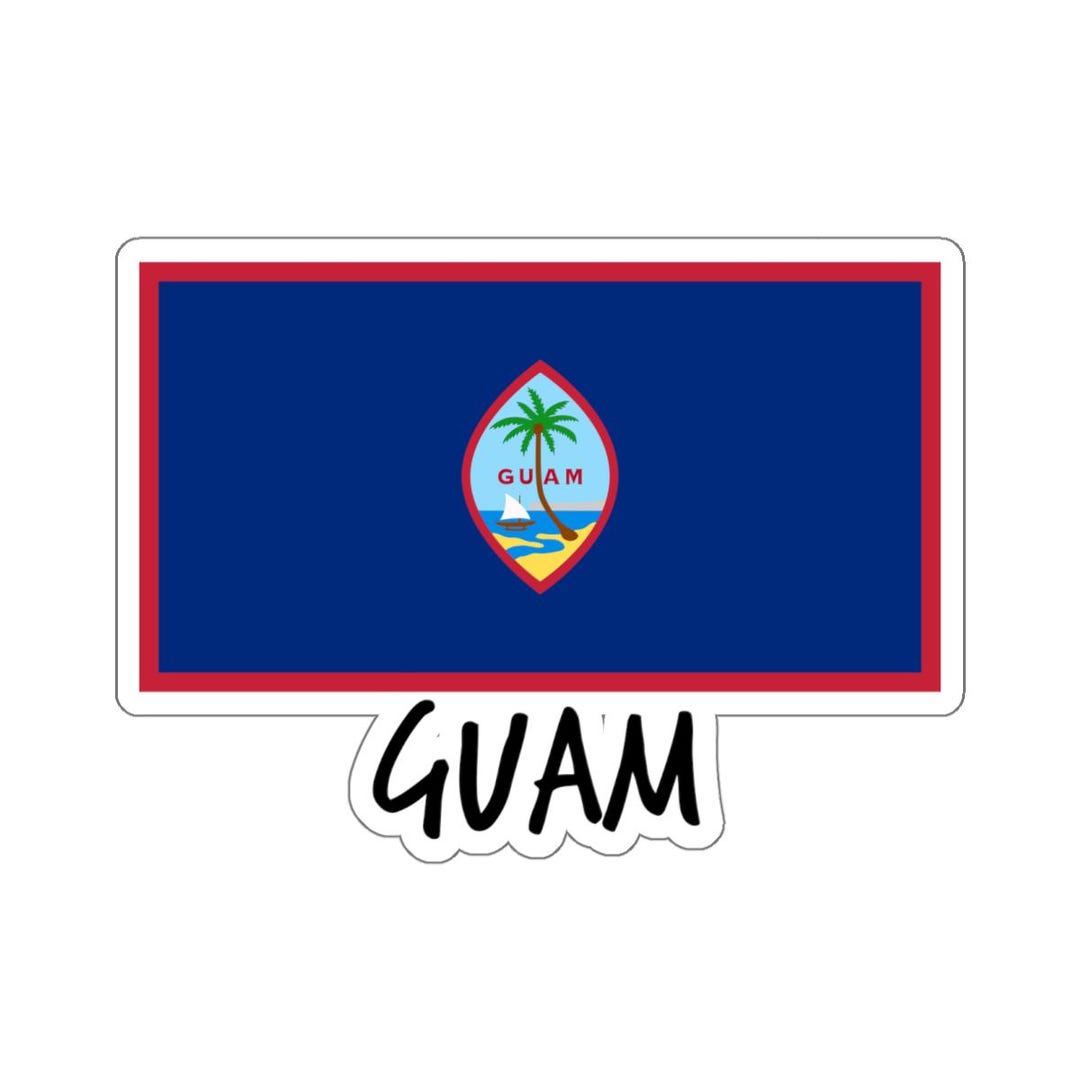 Guam Flag Travel Sticker, Souvenir Decal for Laptop, Water Bottle ...