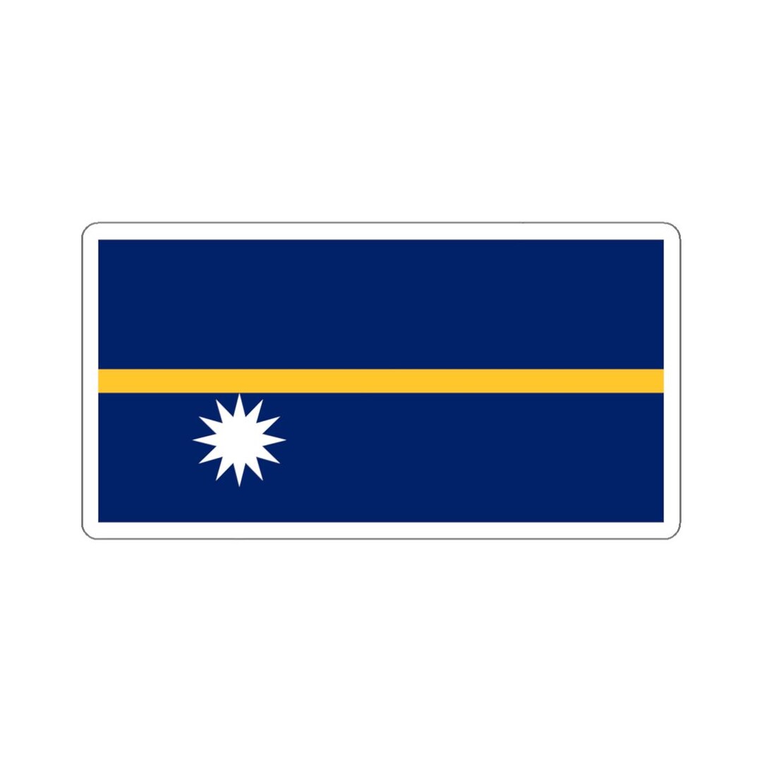 Nauru Flag Travel Sticker - Kiss-cut Stickers, Laptop Decal, Water ...