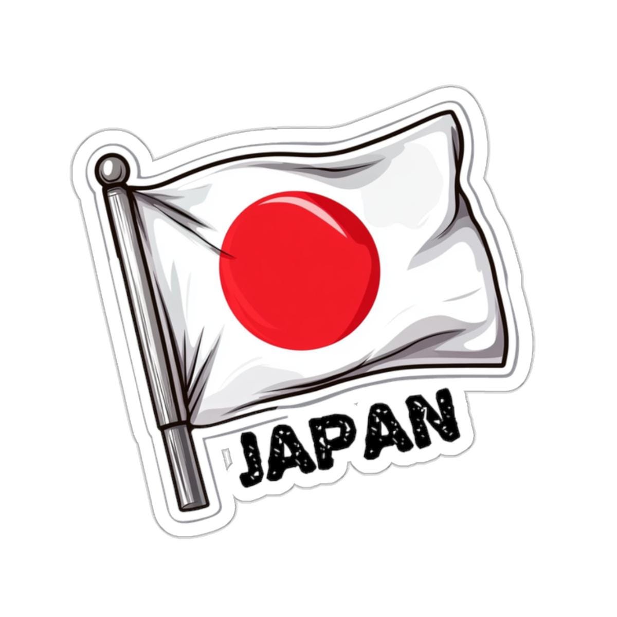 Japan Flag Travel Sticker - Kiss-cut Stickers, Japanese Flag Decal ...