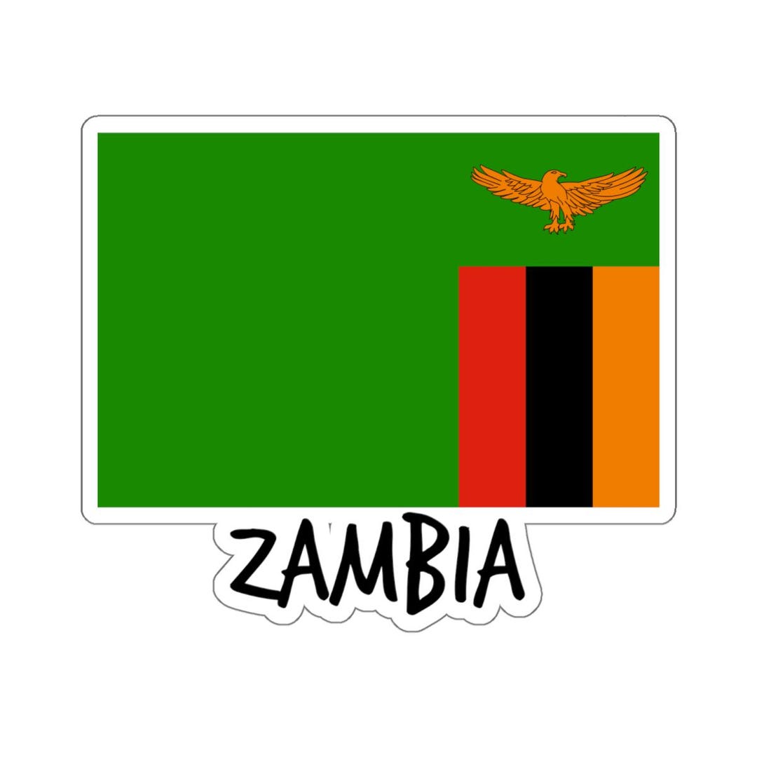 Zambia Flag Travel Stickers, African Travel Decals, Wanderlust Sticker ...
