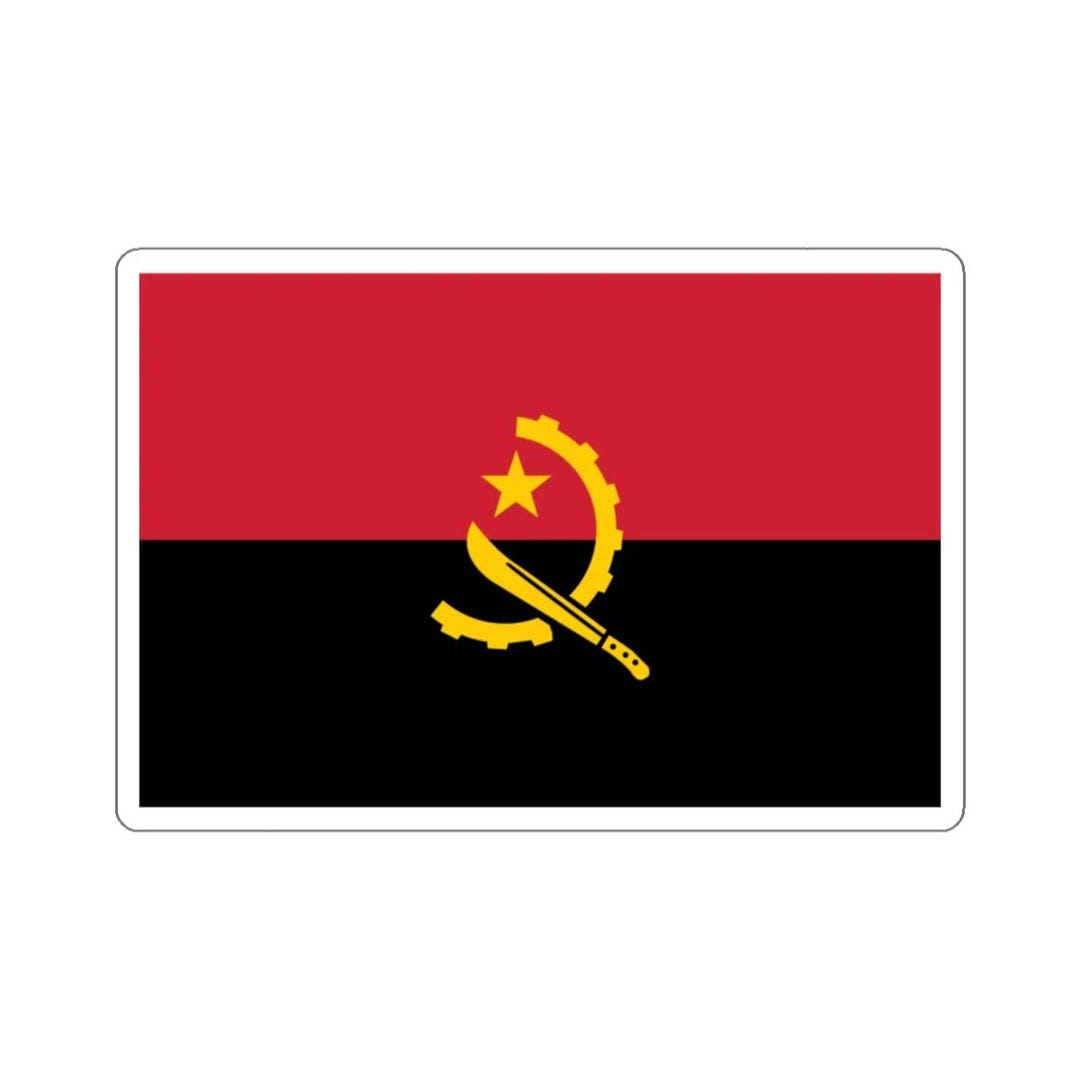 Angola Flag Travel Sticker - Kiss-cut Stickers for Laptops, Water ...