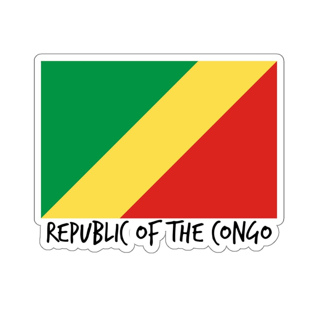 Republic of the Congo Flag Travel Sticker - Patriotic Decal for Laptops ...