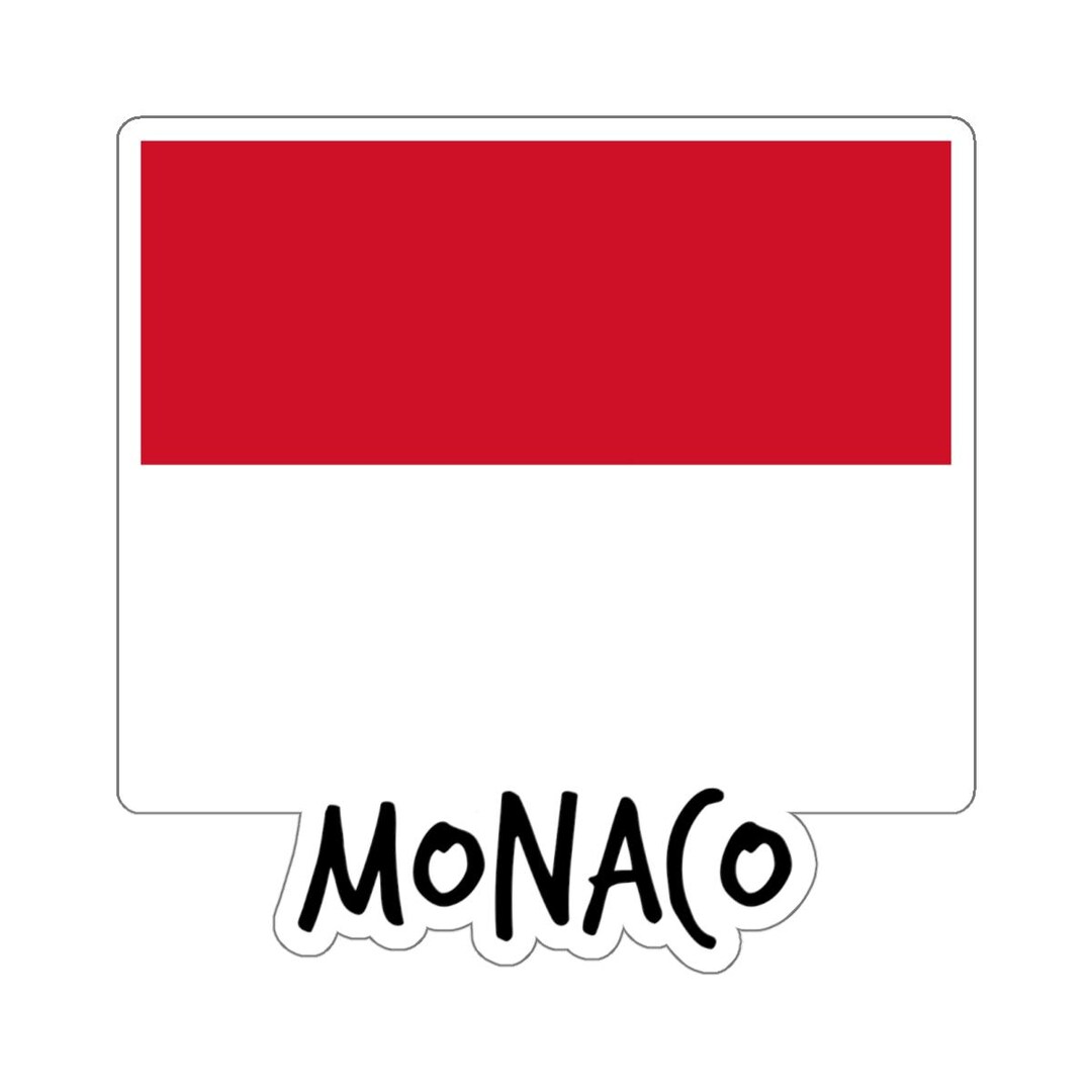 Monaco Flag Travel Sticker - Kiss-cut Stickers for Luggage, Laptop ...