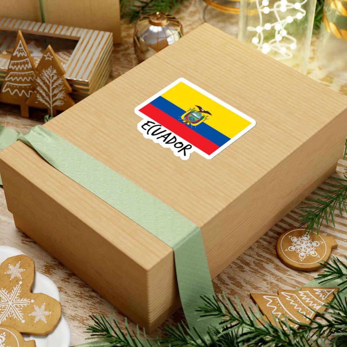 Ecuador Flag Travel Sticker, South America Decal, Laptop Sticker, Vinyl ...