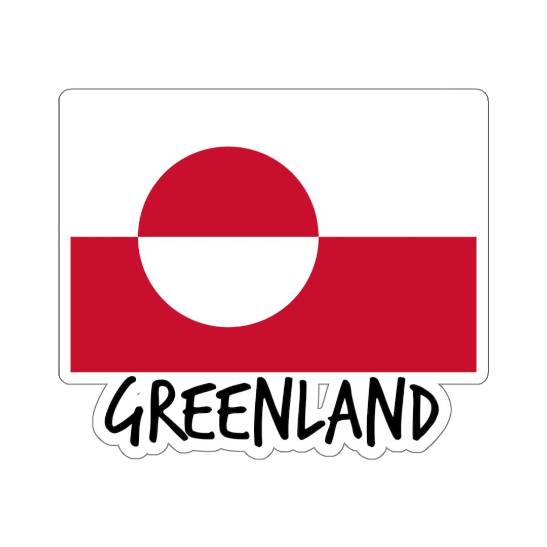 Greenland Flag Travel Stickers, Greenland Flag Decals, Travel Sticker ...