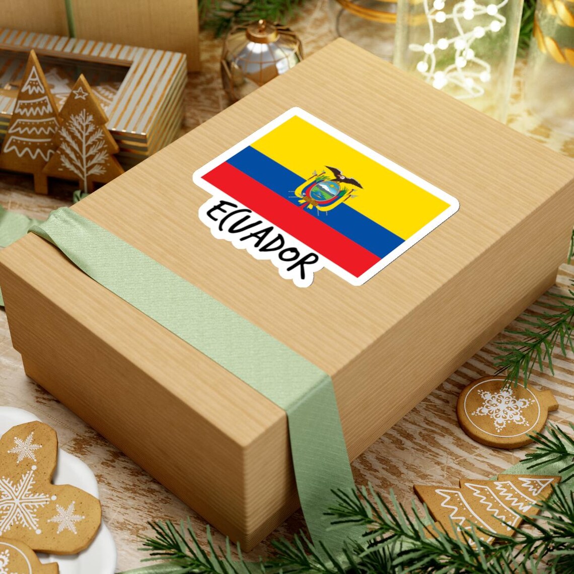 Ecuador Flag Travel Sticker, South America Decal, Laptop Sticker, Vinyl ...