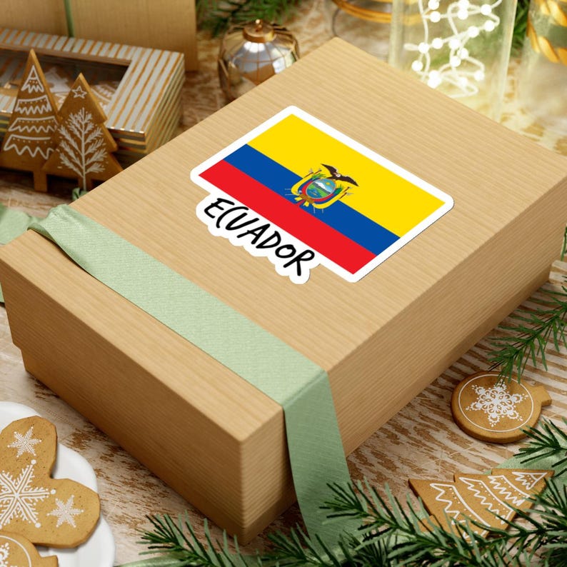 Ecuador Flag Travel Sticker, South America Decal, Laptop Sticker, Vinyl ...