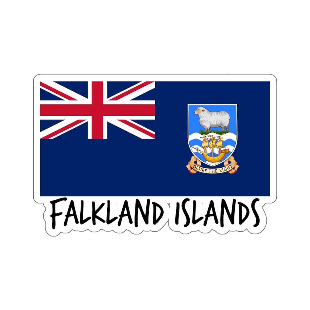 Falkland Islands Flag Travel Sticker - Patriotic Decal, Laptop Sticker ...