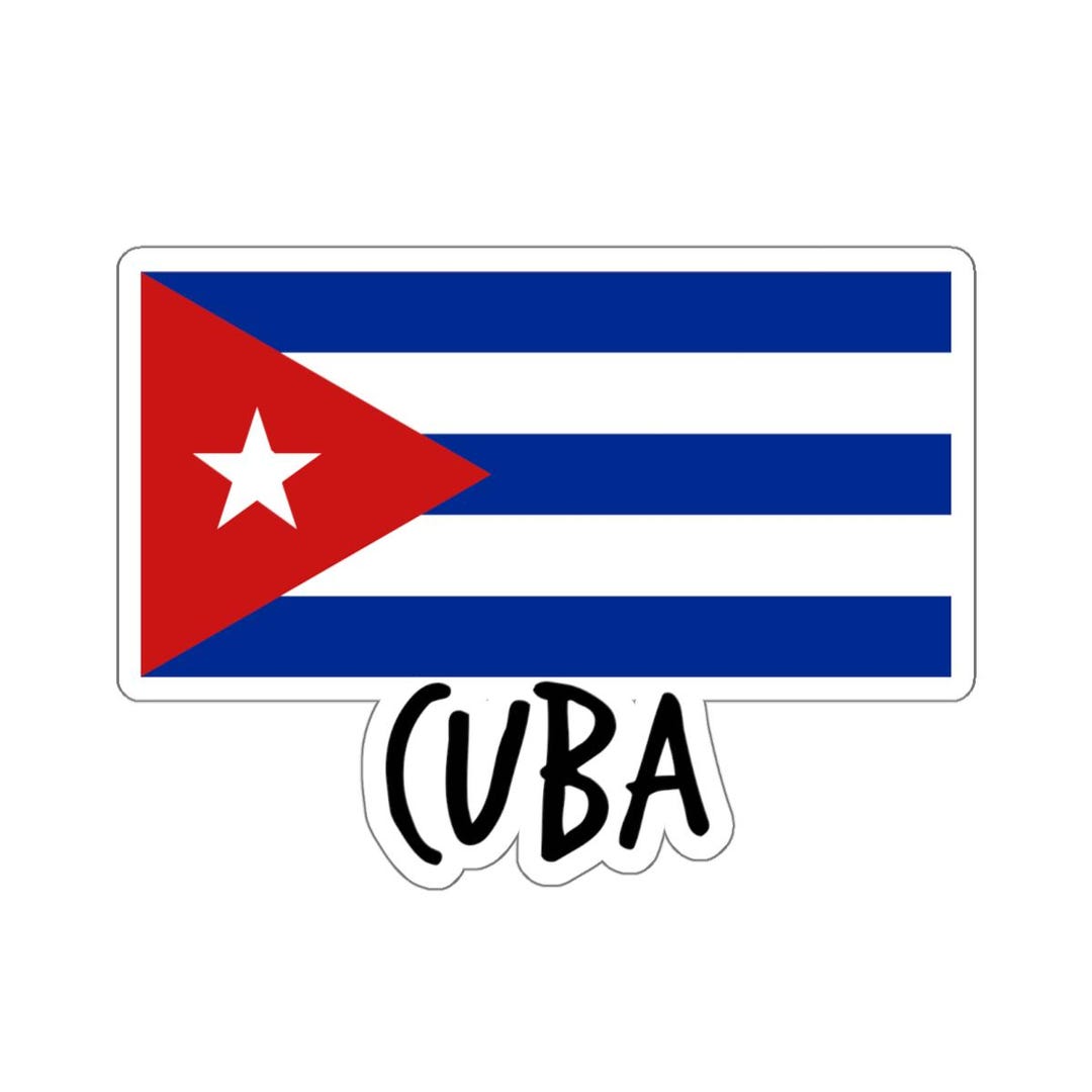 Cuba Flag Travel Sticker - Kiss-cut Stickers, Cuban Flag Laptop Decal ...