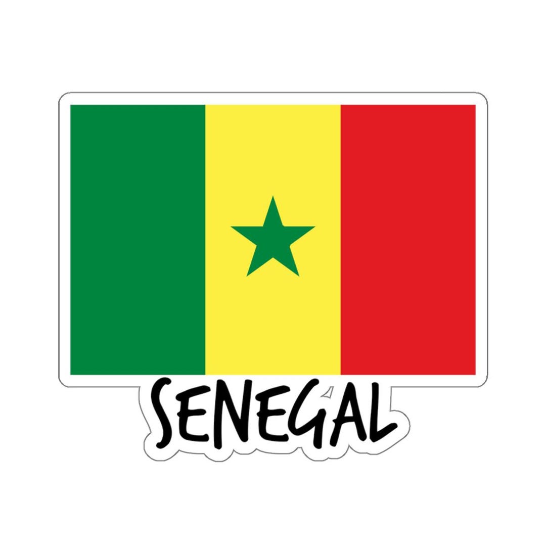 Senegal Flag Travel Sticker - Kiss-cut Stickers, Decal, Laptop Sticker ...