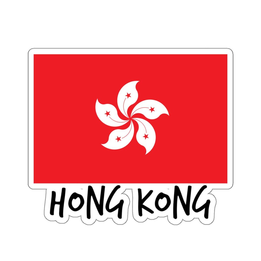 Hong Kong Flag Travel Sticker - Kiss-cut Stickers, Travel Sticker, Hong ...
