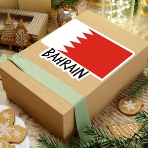Bahrain Flag Travel Sticker, Middle East Flag Sticker, Traveler Gift ...