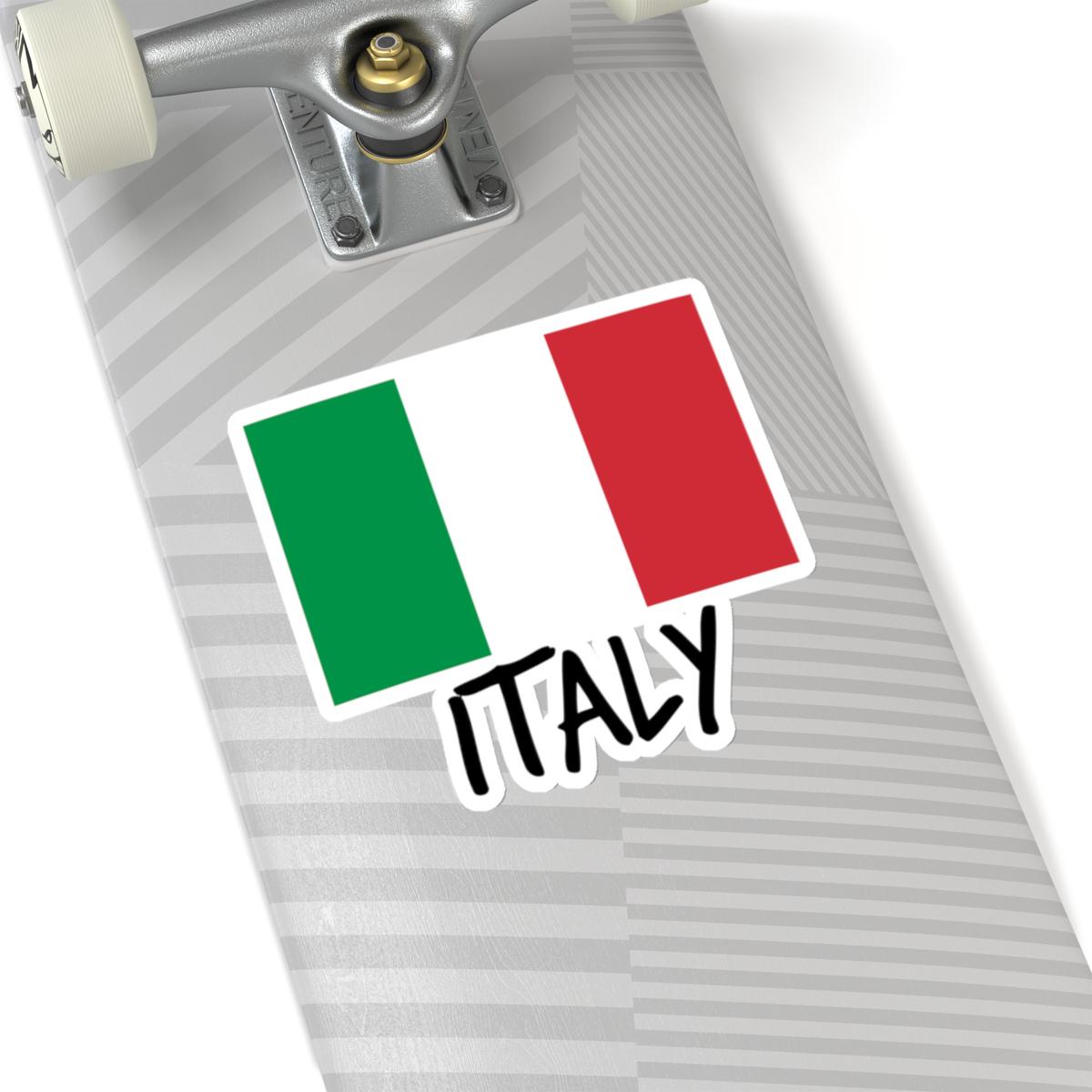 Italy Flag Travel Sticker - Kiss-cut Stickers, Italian Flag Decal ...
