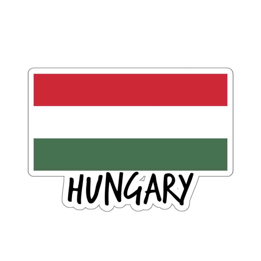 Hungary Flag Travel Sticker - Kiss-cut Sticker, Decal, Laptop Sticker ...