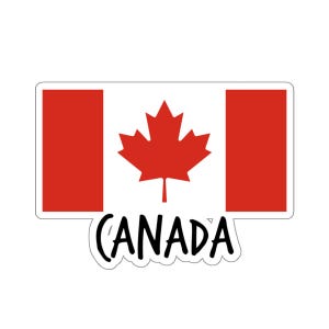 Canada Flag Travel Sticker - Kiss-cut Stickers, Travel Sticker ...