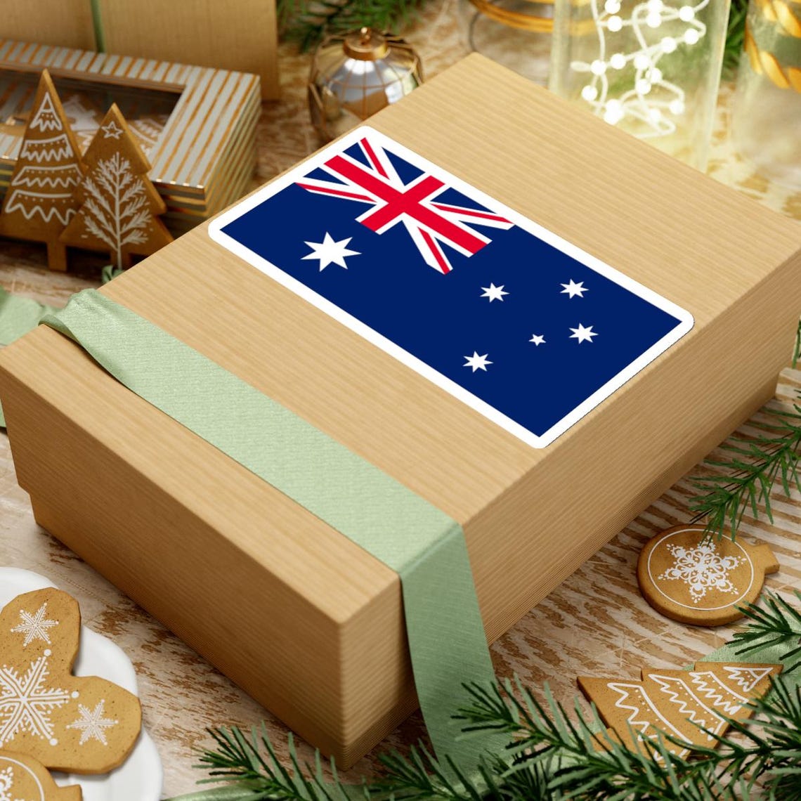 Australia Flag Travel Sticker Kiss-cut Stickers for Laptops, Water ...