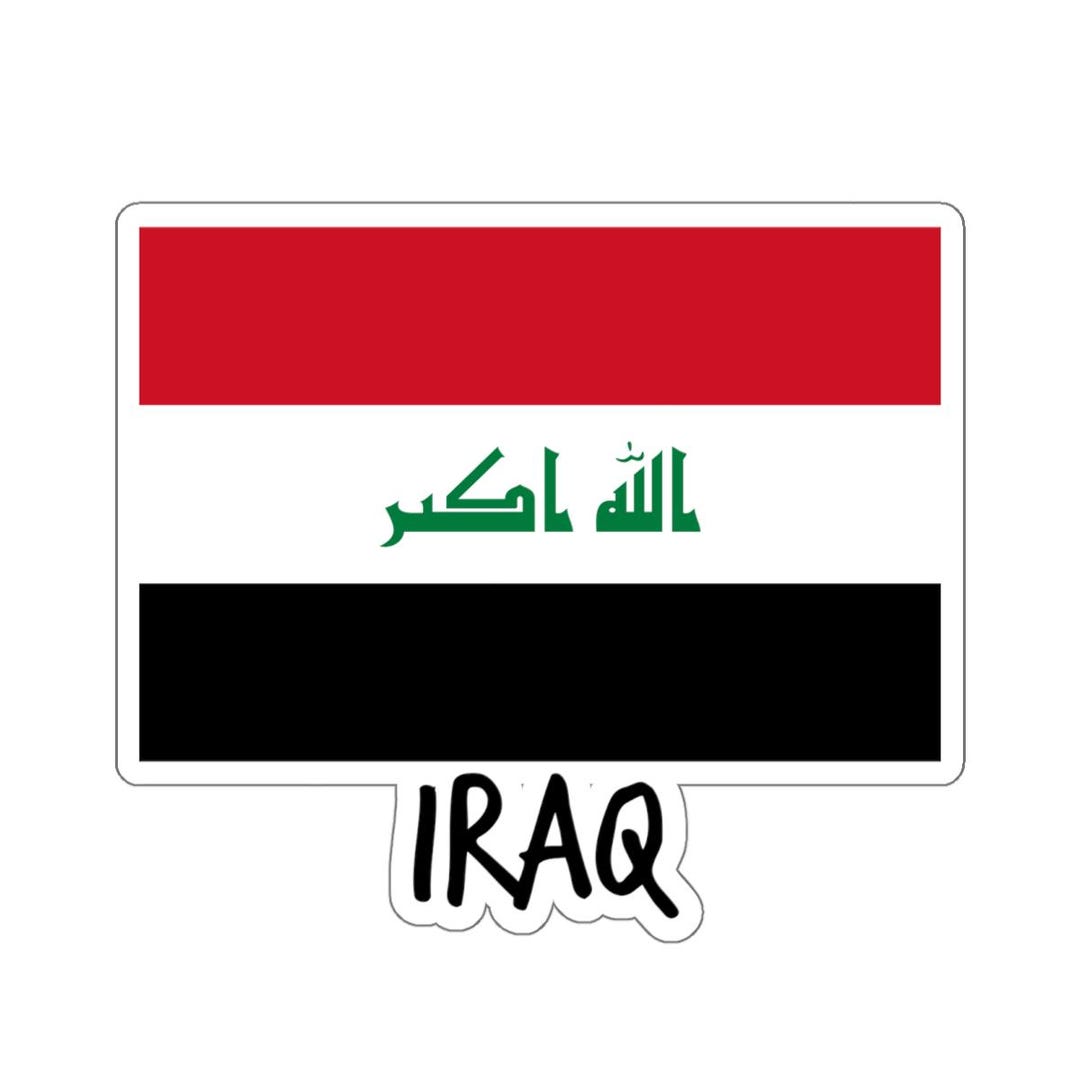 Iraq Flag Travel Sticker - Patriotic Middle Eastern Country Pride ...